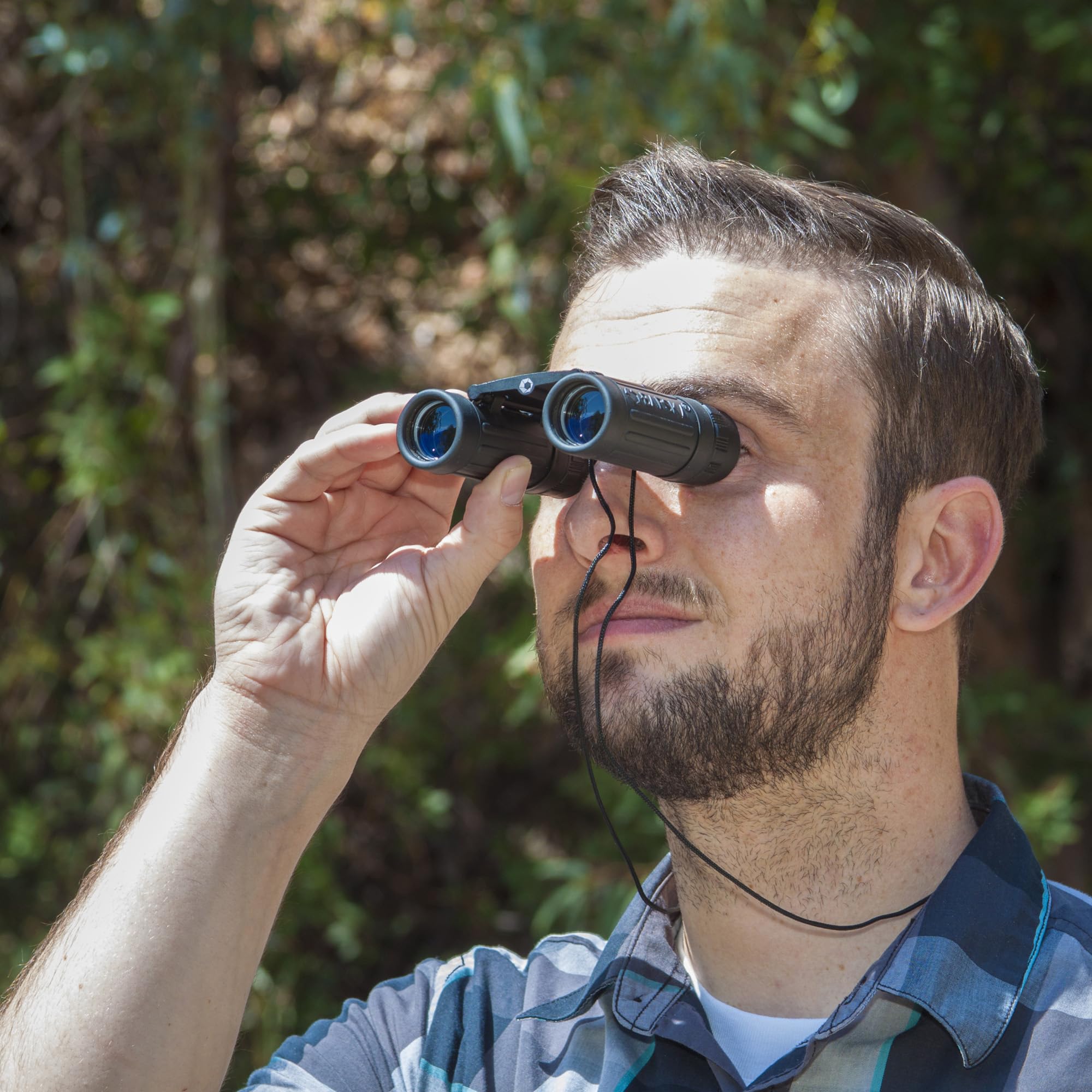 Barska Lucid View 10x25 Classic Compact Binoculars for Outdoor Travel Hunting Hiking Events