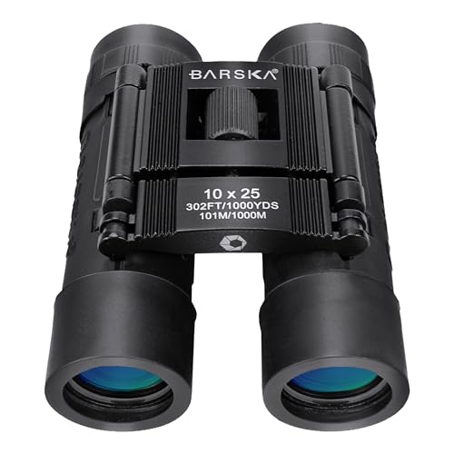 Barska Lucid View 10x25 Classic Compact Binoculars for Outdoor Travel Hunting Hiking Events