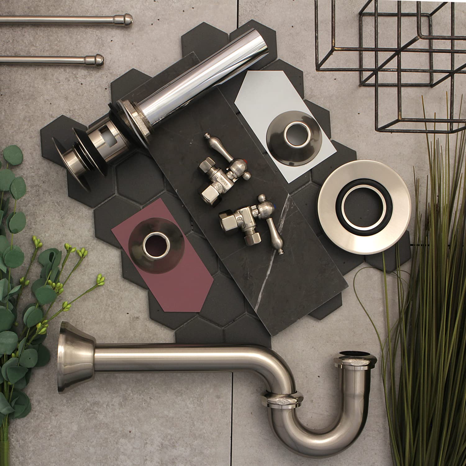 Kingston Brass CC43108 Vintage Quarter Turn Valve (1/2-Inch FIP X 3/8-Inch O.D. Compression), Brushed Nickel