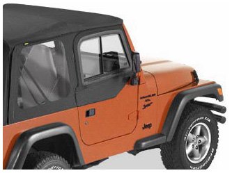 Bestop 5178735 Black Diamond Upper Door Sliders for 1997-2006 Wrangler