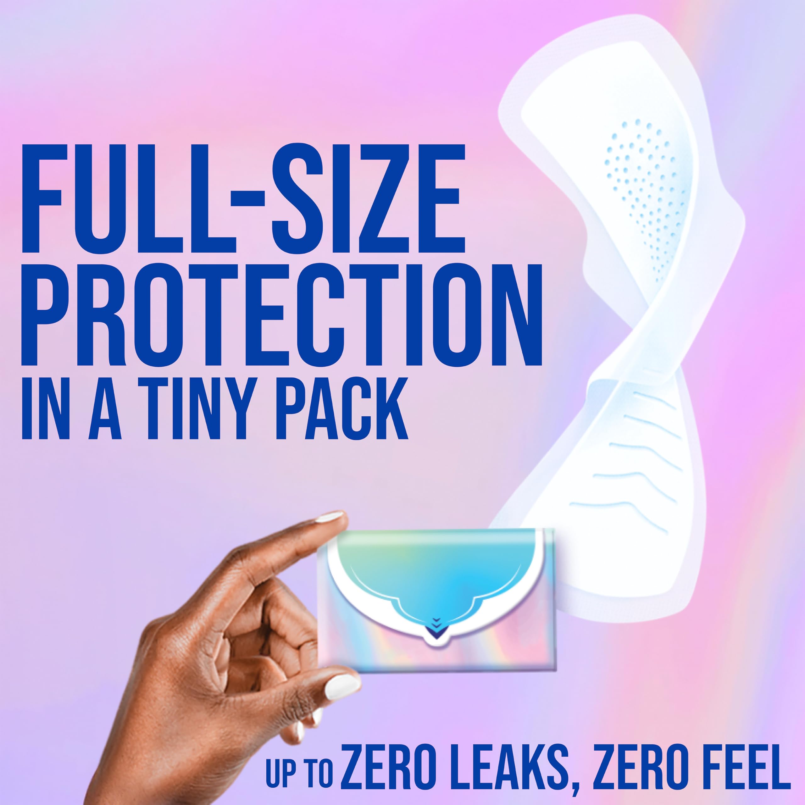Always Pocket Feminine Pads for Women with FlexFoam, Size 2, Heavy Flow, with Wings, Unscented, 20 Count