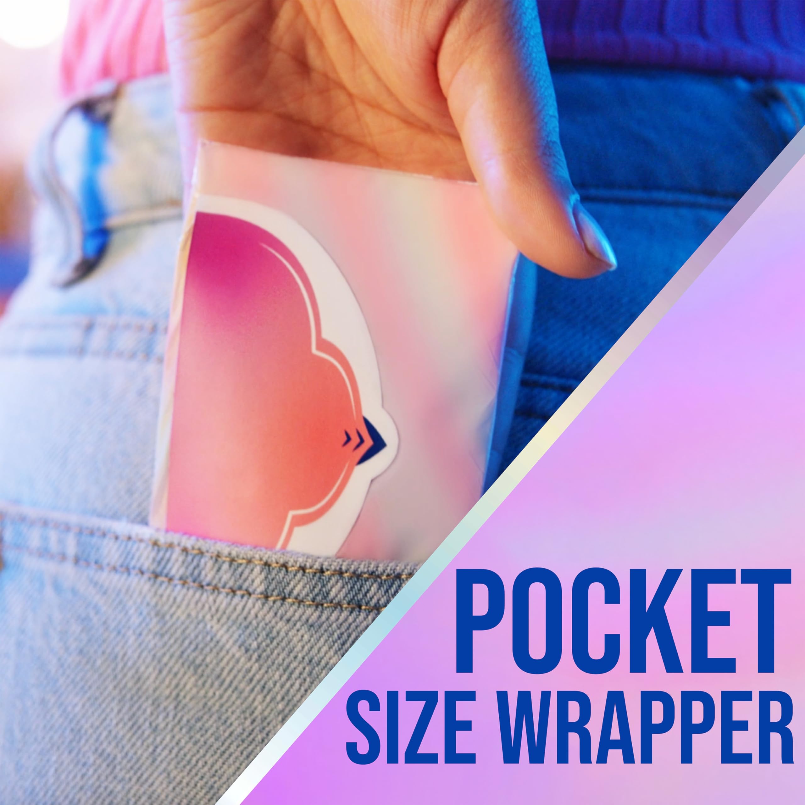 Always Pocket Feminine Pads for Women with FlexFoam, Size 2, Heavy Flow, with Wings, Unscented, 20 Count