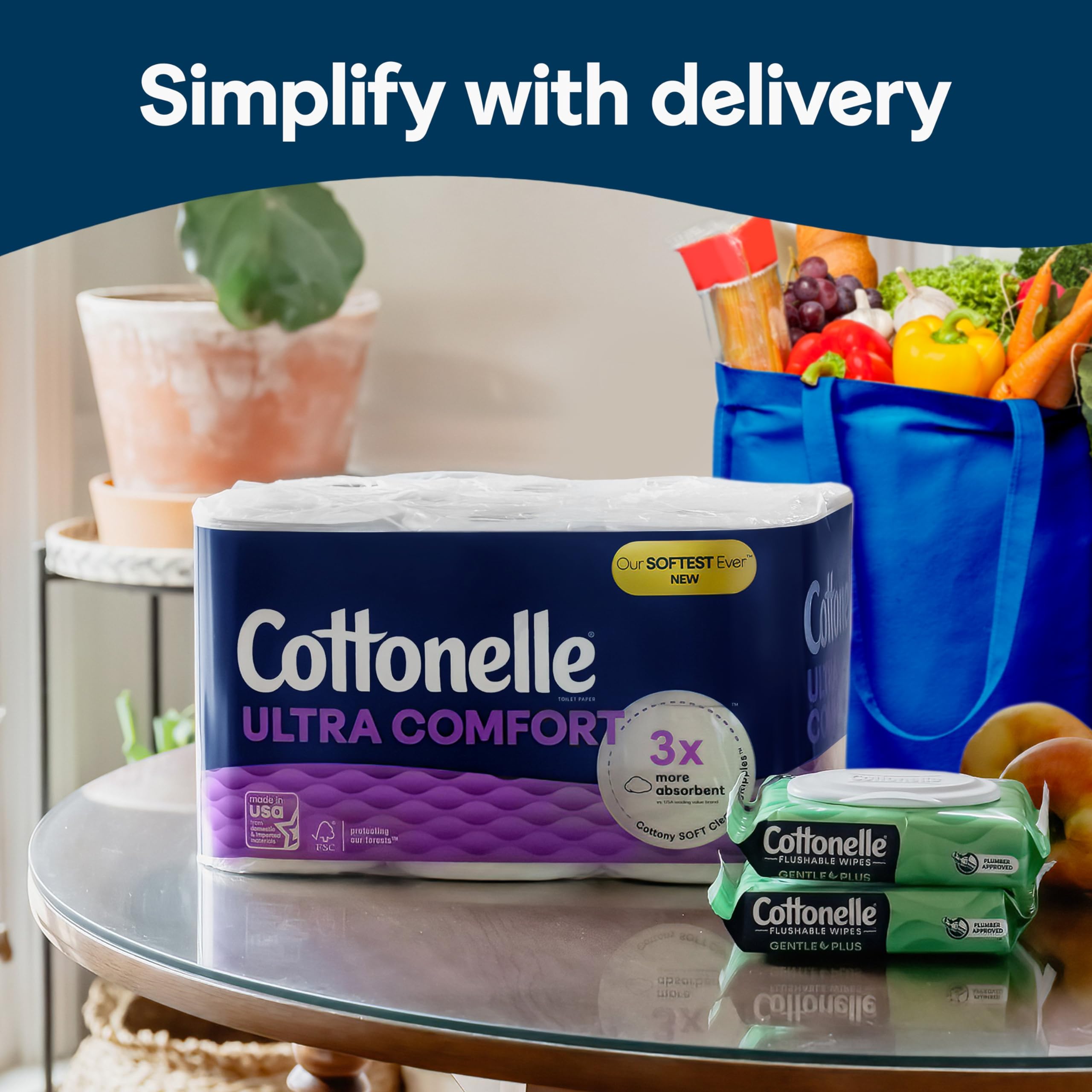 Cottonelle Ultra Comfort Toilet Paper, 9 Mega Rolls (9 Mega Rolls = 36 Regular Rolls), 244 Sheets per Roll, Packaging May Vary