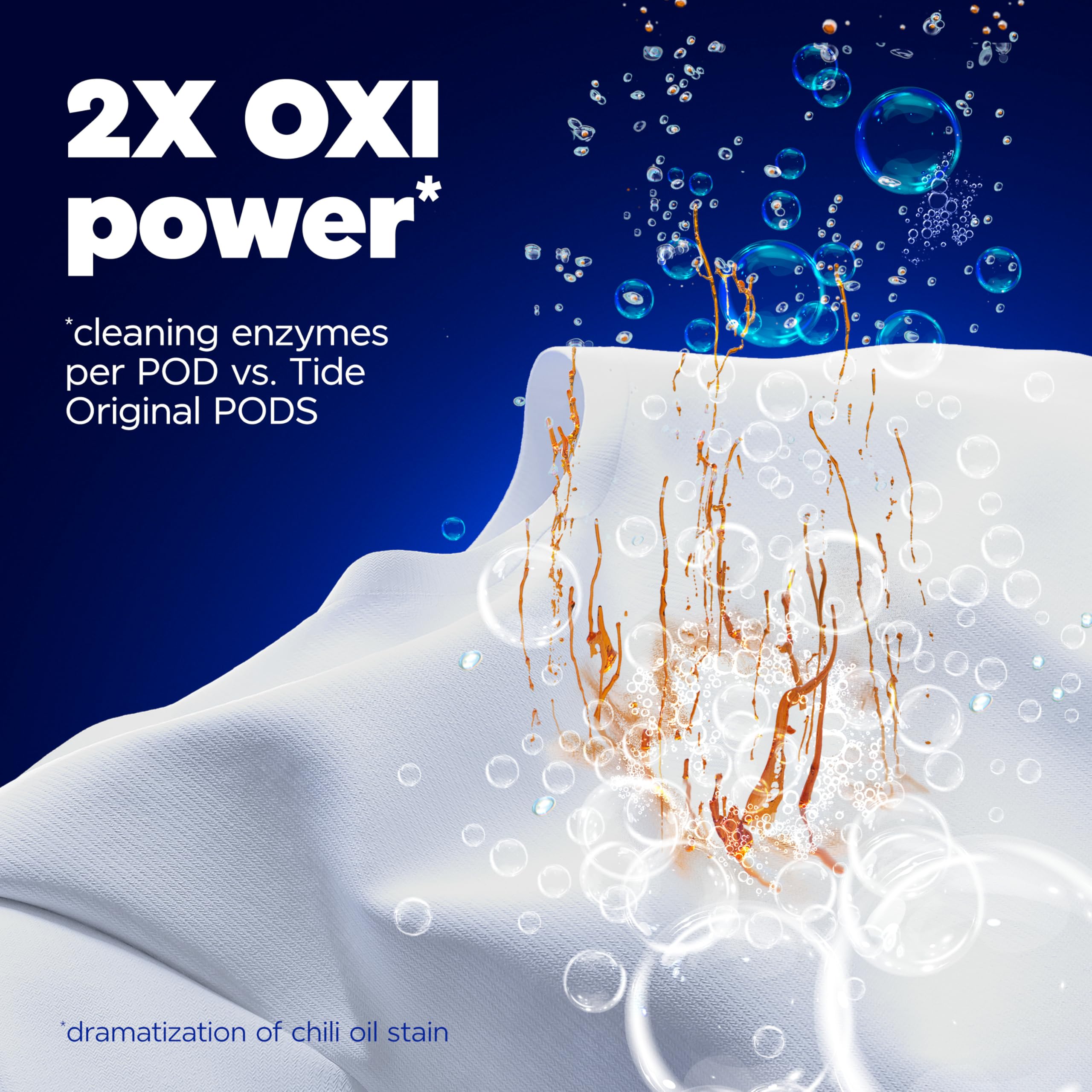 Tide Oxi Boost Power PODS Laundry Detergent Pods, 45 Count, Stain Remover Plus Oxi Power