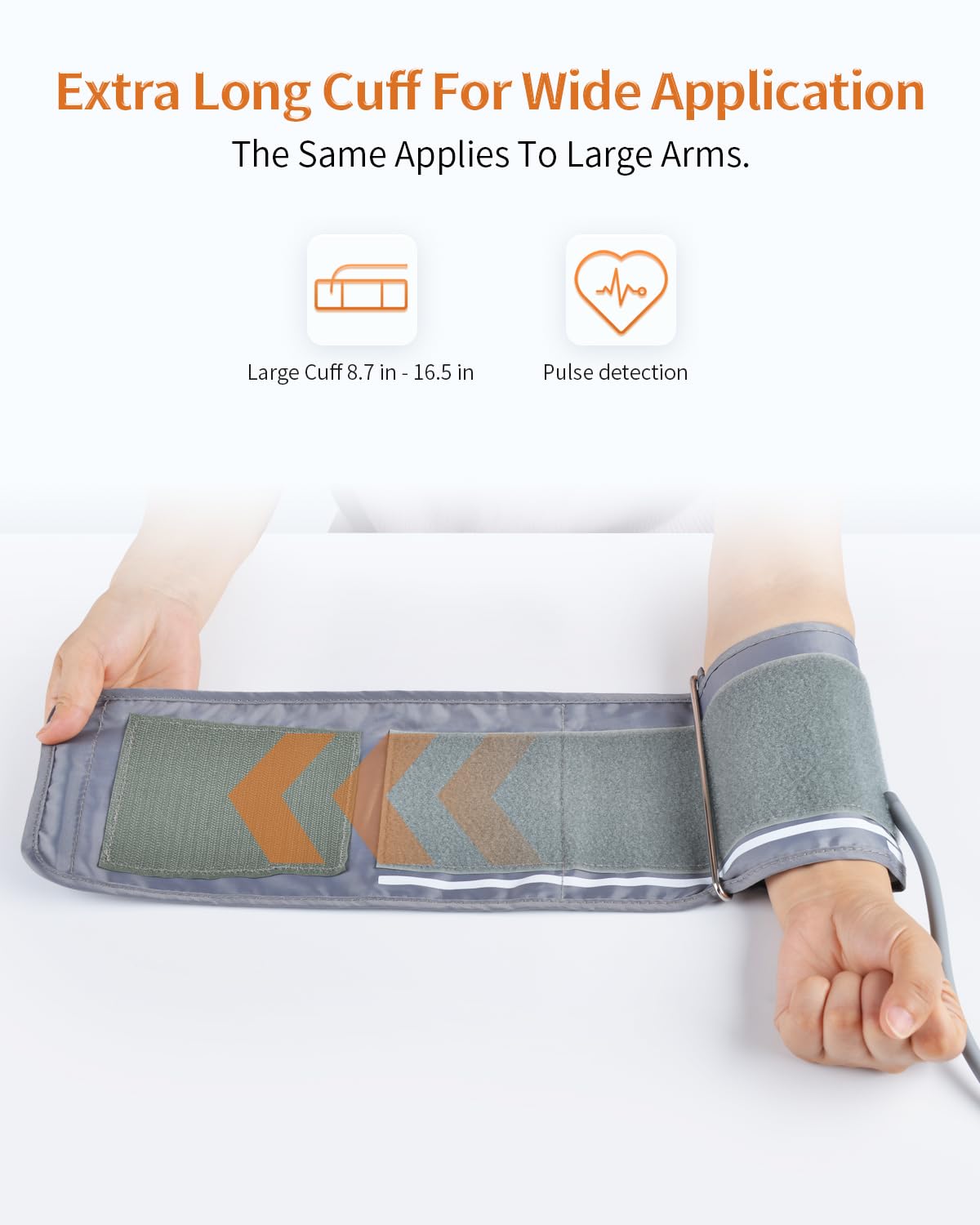 Blood Pressure Monitor, AILE Blood Pressure Machine Upper Arm Large Cuff(8.7"-16.5"), High Automatic Blood Pressure Monitors Cuff for Home Use, (BP) Manual Arm Blood Pressure Monitors, 2 * 99 Memory