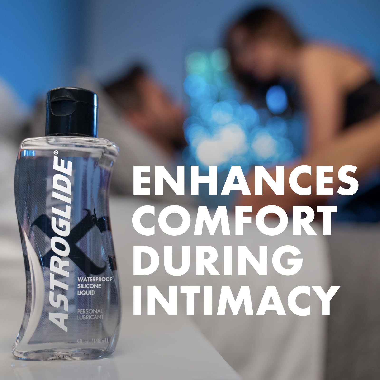 Astroglide Silicone Lube (5oz), X Premium Personal Lubricant, Extra Long-Lasting Silky Lube, Waterproof