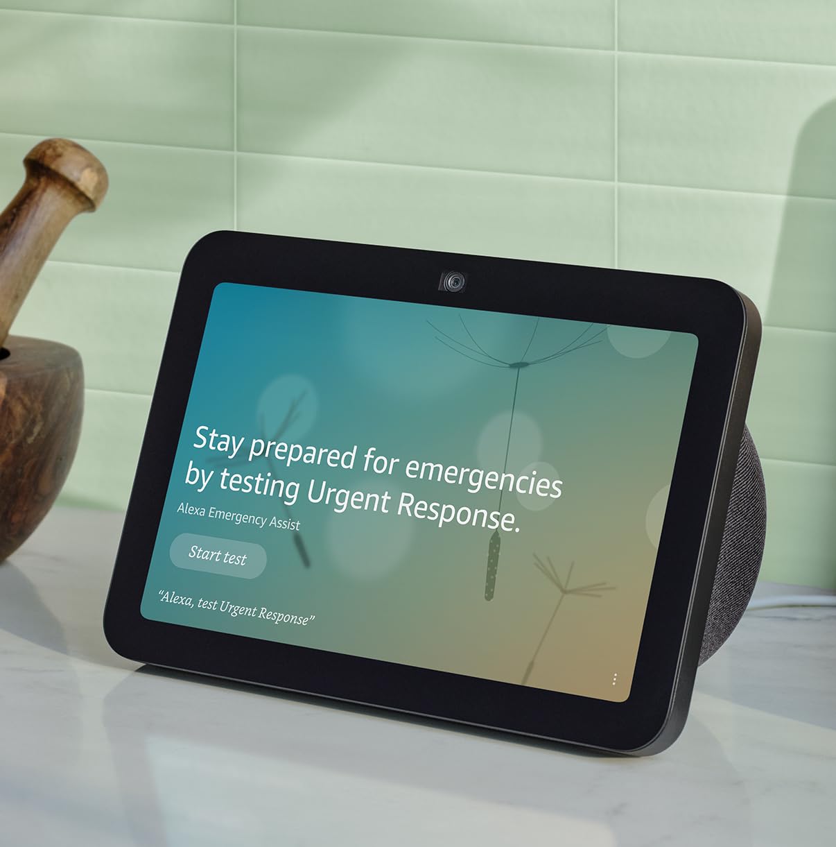 Echo Show 8 (3rd Gen, 2023 release) + Alexa Emergency Assist Monthly (auto-renewal) | With Spatial Audio and Smart Home Hub | Glacier White