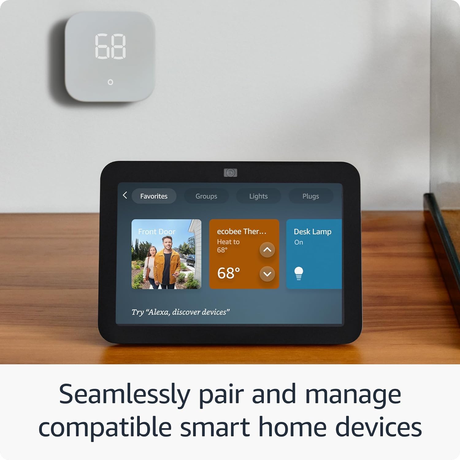 Echo Show 8 (3rd Gen, 2023 release) + Alexa Emergency Assist Monthly (auto-renewal) | With Spatial Audio and Smart Home Hub | Glacier White