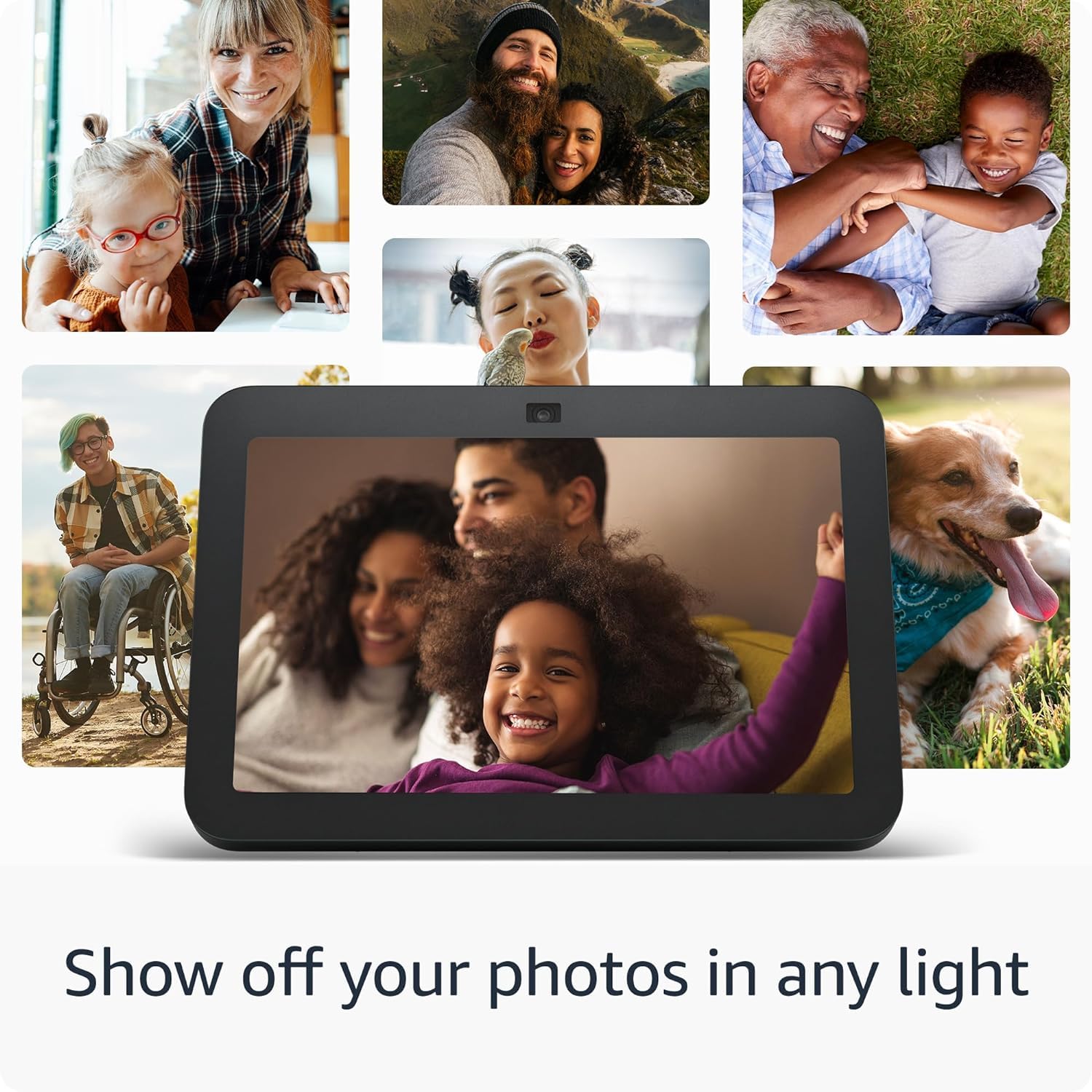 Echo Show 8 (3rd Gen, 2023 release) + Alexa Emergency Assist Monthly (auto-renewal) | With Spatial Audio and Smart Home Hub | Glacier White