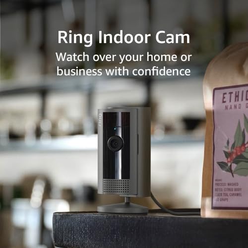 Ring Indoor Cam (newest model) β Home or business security in 1080p HD video, Charcoal