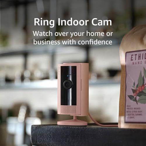 Ring Indoor Cam (newest model) — Home or business security in 1080p HD video, Blush