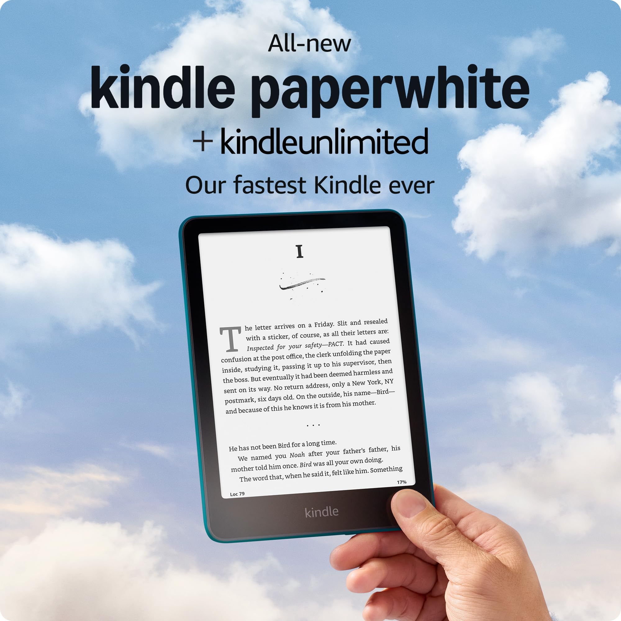 All-new Amazon Kindle Paperwhite (16 GB) – Our fastest Kindle ever, with new 7" glare-free display, and weeks of battery life – Jade + 3 Months Free Kindle Unlimited (with auto-renewal)