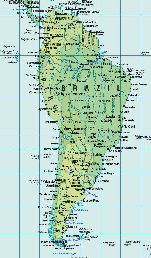 MAP OF THE WORLD IN PETERS-PROJECTION