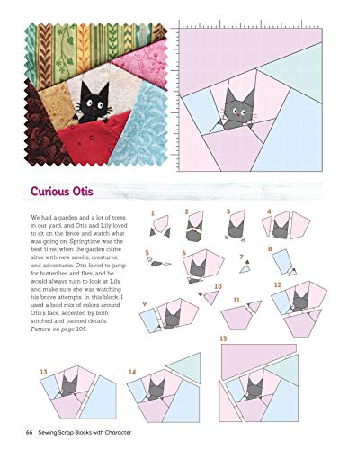 Sewing Scrap Blocks with Character (Landauer) 60 Fresh, Modern Patchwork Patterns for Quilters, including a Baby Dragon, a Unicorn, Cats, Snowmen, Santa, Dracula, Witches, and More; Full-Size Patterns
