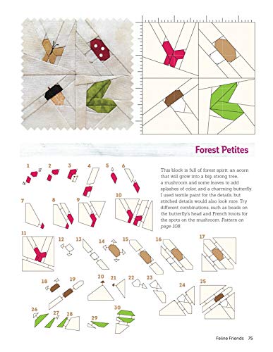 Sewing Scrap Blocks with Character (Landauer) 60 Fresh, Modern Patchwork Patterns for Quilters, including a Baby Dragon, a Unicorn, Cats, Snowmen, Santa, Dracula, Witches, and More; Full-Size Patterns