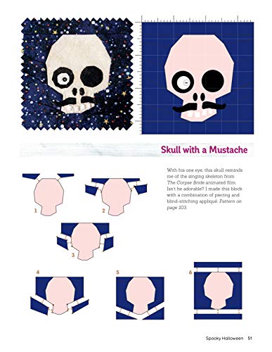 Sewing Scrap Blocks with Character (Landauer) 60 Fresh, Modern Patchwork Patterns for Quilters, including a Baby Dragon, a Unicorn, Cats, Snowmen, Santa, Dracula, Witches, and More; Full-Size Patterns