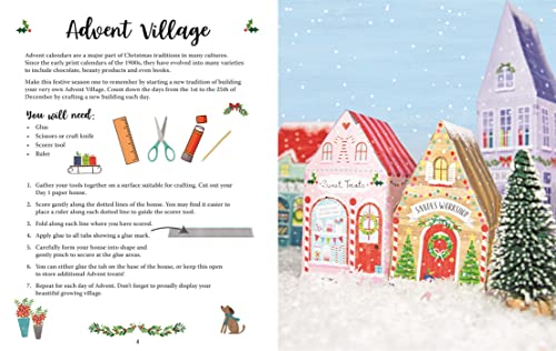 Christmas Village Advent Craft Kit: With 25 Beautifully Illustrated Buildings - Christmas Craft