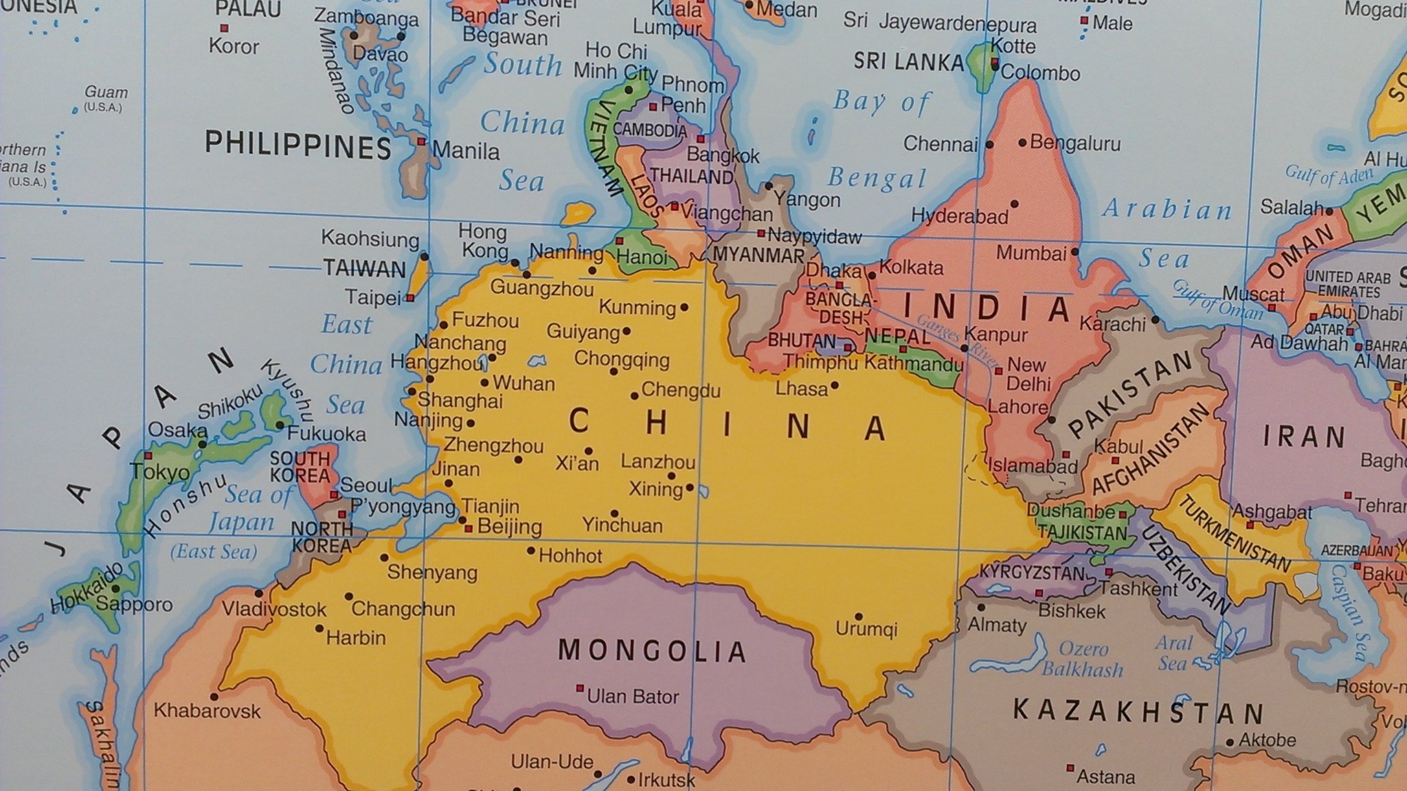 Upside Down World Map