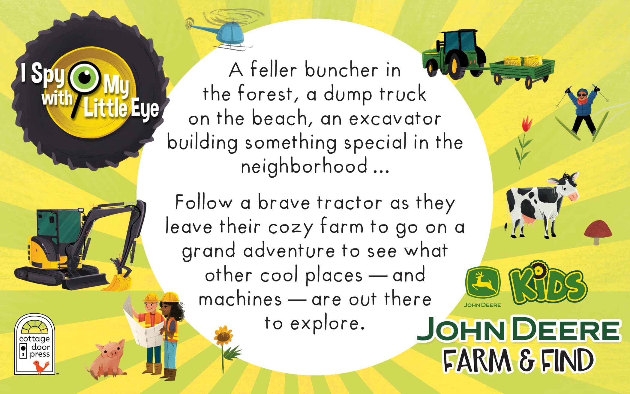 John Deere Kids Farm & Find - I Spy With My Little Eye Kids Search, Find, and Seek Activity Book, Ages 4-8