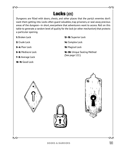 Random Tables: Dungeons and Lairs: The Game Master's Companion for Creating Secret Entrances, Rumors, Prisons, and More