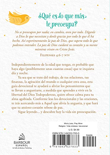 Preocupate menos y ora mas (Spanish Edition)