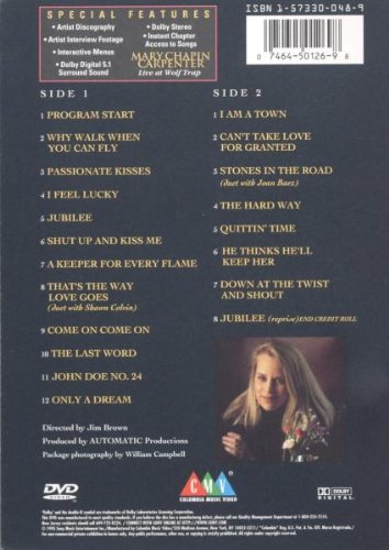 Mary Chapin Carpenter: Jubilee - Live at Wolf Trap [DVD]