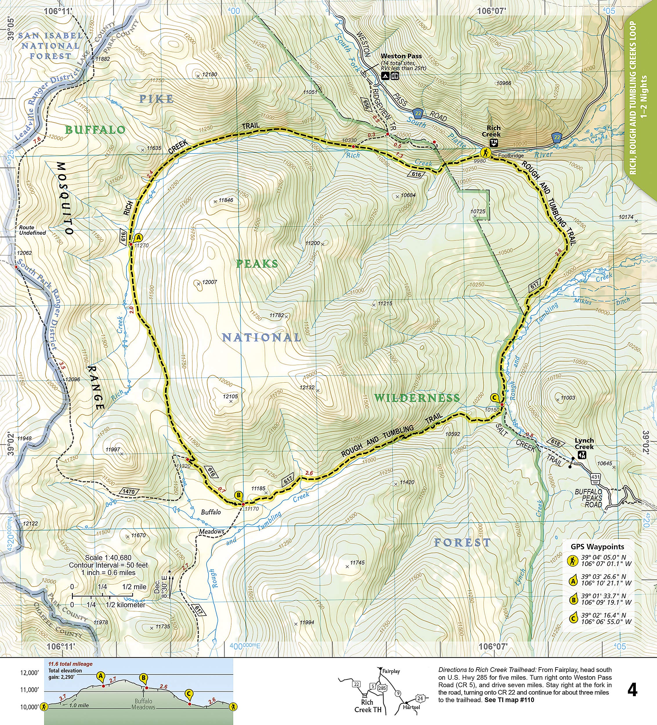 Colorado Backpack Loops North Map (National Geographic Topographic Map Guide, 1304)