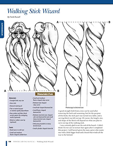 Power Carving Manual, Second Edition: Tools, Techniques, and 22 All-Time Favorite Projects (Fox Chapel Publishing) Step-by-Step Projects and Photos, Buyer's Guide, Expert Information, and Inspiration