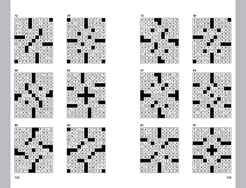 100 Park Bench Crosswords