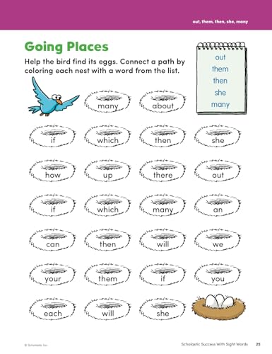 Scholastic Success with Sight Words Workbook