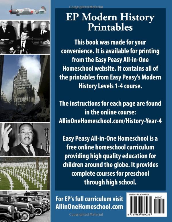 EP Modern History Printables: Levels 1-4: Part of the Easy Peasy All-in-One Homeschool