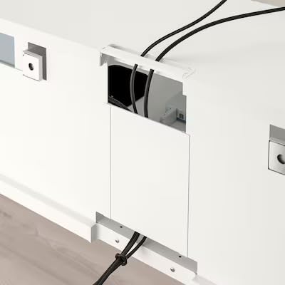 TV Unit with Drawers and Door,White/Laxviken White, 70 7/8x16 1/2x15 3/8 "