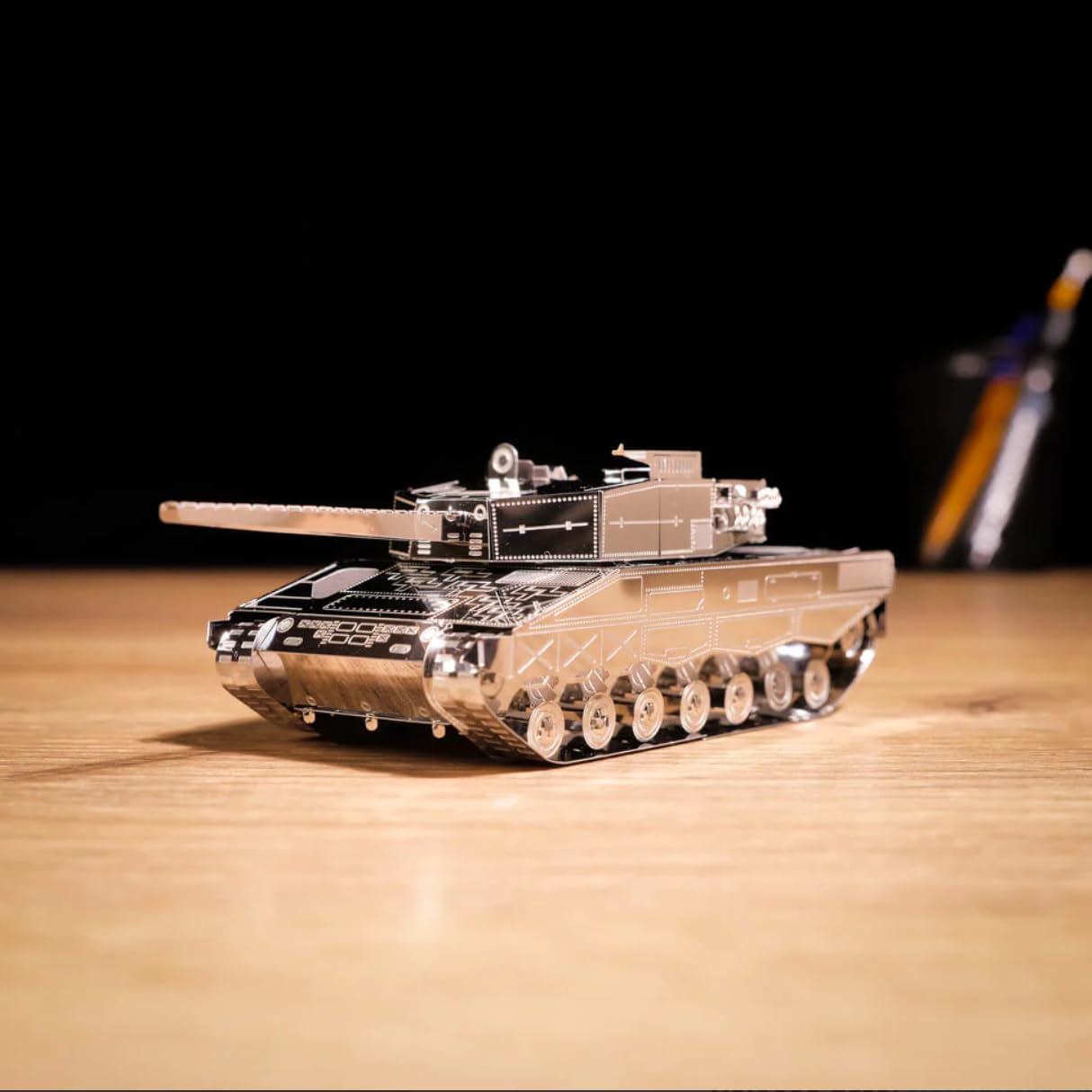 METAL TIME Model Leopard 2, 3D Puzzles for Adults or Teens, DIY Metal Puzzle Model Kit, 3D Metal Model Brain Teaser Puzzle - Great Gift Idea, 57 PCS.
