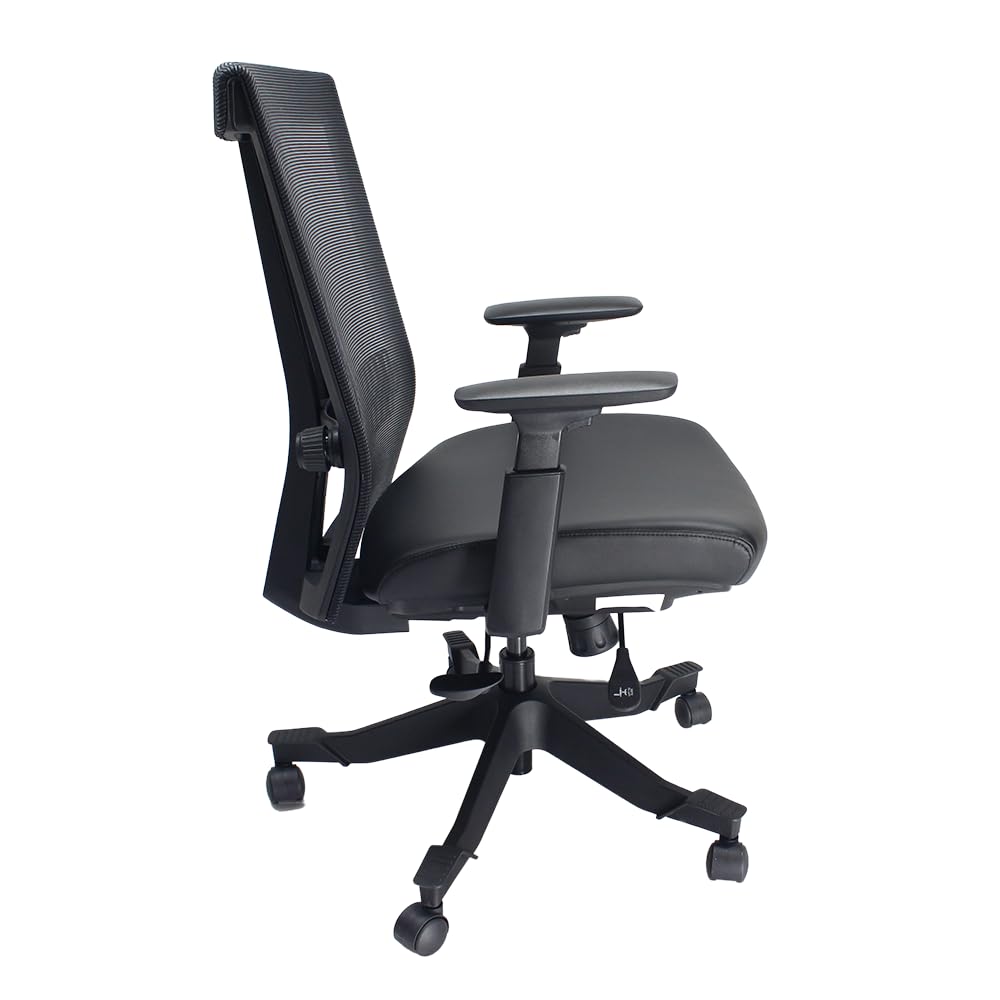 We're it, The Chair That Moves with You! Twyst Series, Flex Mesh Back Task Chair with Adjustable Arms and Seat Slide in Black