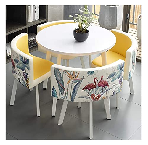 Office Reception Round Table- Conference Reception Room Coffee Table with Chair, Nordic Reception Desk and Chair Combination Hotel Tables and Chairs Simple Square 80cm Desktop Restaurant Tables and Ch