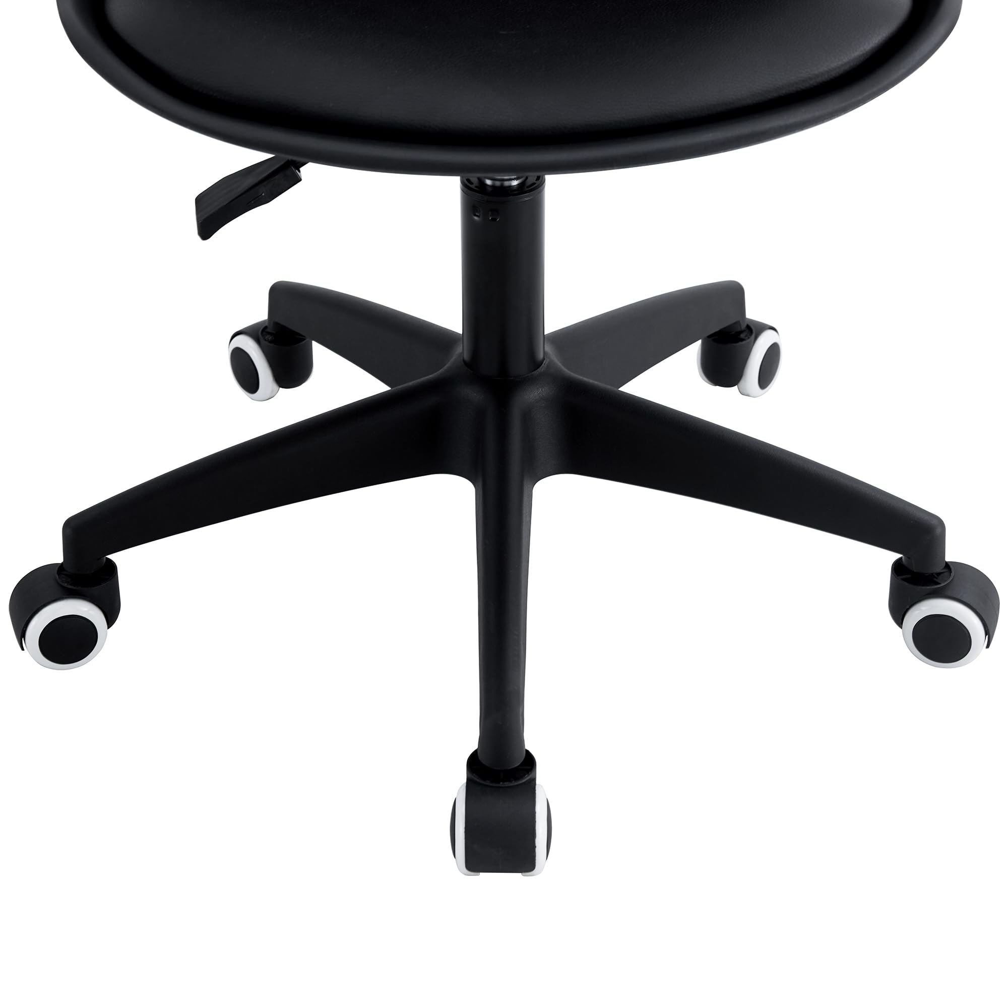 CIATRE Black Modern Home Office Desk Chairs, Adjustable 360 °Swivel Chair Engineering Plastic Armless Swivel Computer Chair with Wheels for Living Room, Bed Room Office Hotel Dining Room