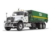 First Gear Mack Granite Garbage Truck Waste Management White and Green with Tub-Style Roll-Off Container 1/34 Diecast Model FG10-4050D