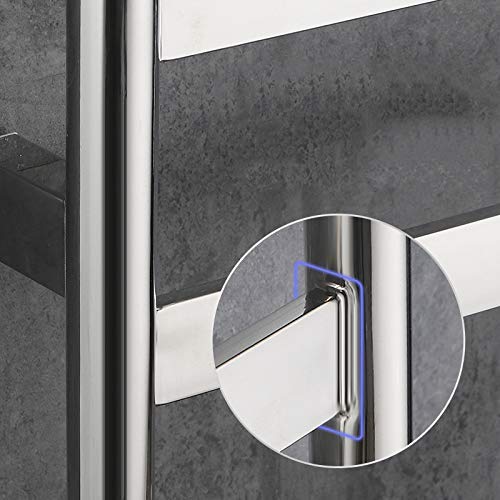 SEYFI Towel Warmers, Bathroom Towel Warmer,Heated Bath Towel Rack Straight Towel Rail Bathroom Radiator,Polished,Hardwired