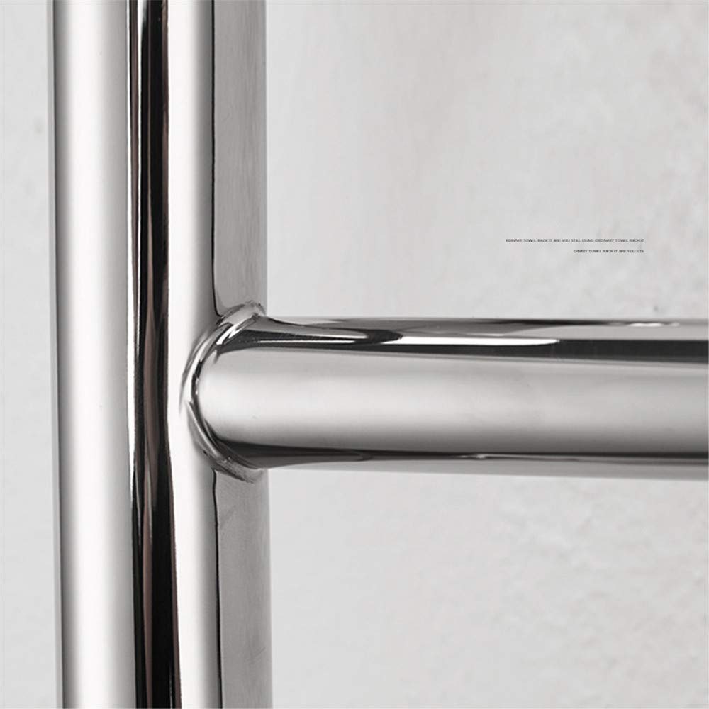 SEYFI Towel Warmers, 304 Stainless Towel Warmer Steel Heated Towel Rails,180 Degree Rotatable Rack Towel Rail Bathroom Radiator,Polished,Hardwired