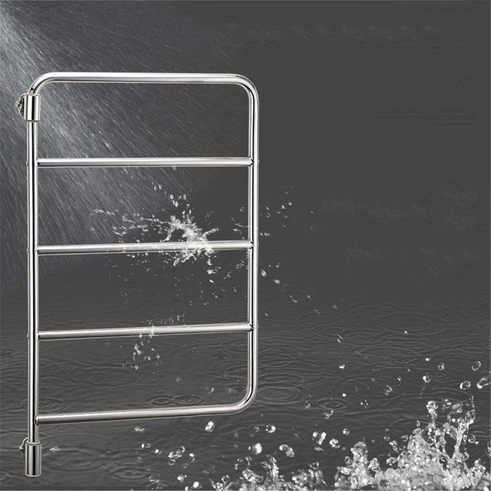 SEYFI Towel Warmers, 304 Stainless Towel Warmer Steel Heated Towel Rails,180 Degree Rotatable Rack Towel Rail Bathroom Radiator,Polished,Hardwired