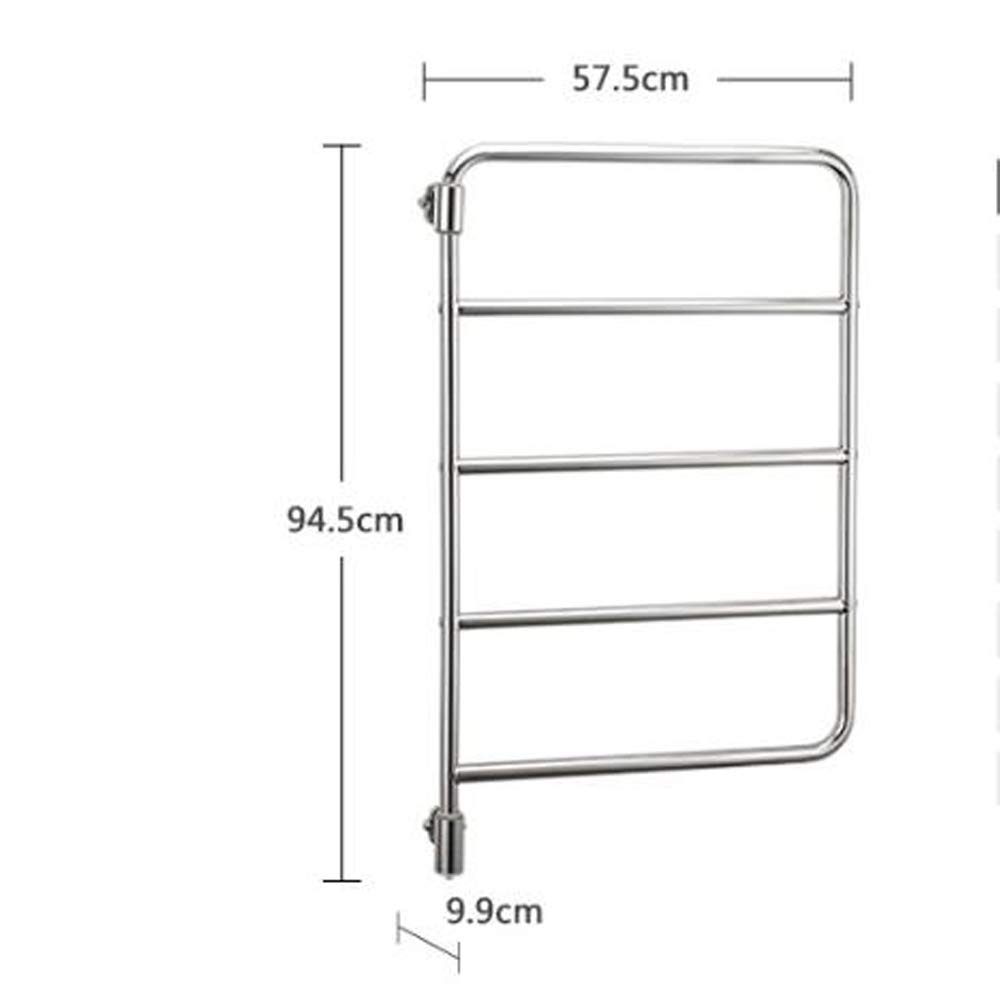 SEYFI Towel Warmers, 304 Stainless Towel Warmer Steel Heated Towel Rails,180 Degree Rotatable Rack Towel Rail Bathroom Radiator,Polished,Hardwired