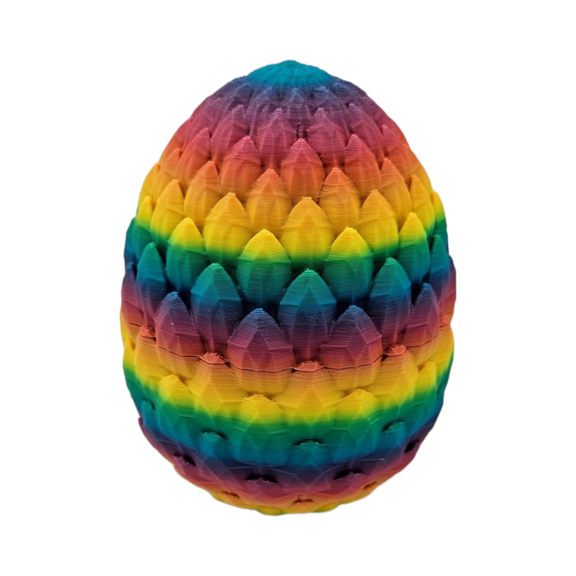 Surprise Dragon Egg Articulating Gemstone Dragon Fidget Figurine - 3D Printed Dragons Flexible ADHD, Autism, Relief Anxiety - Articulated Joints (Rainbow)