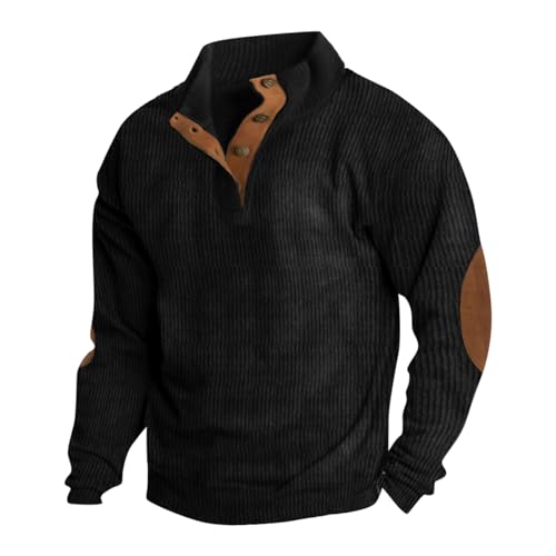Sweatshirt Men Long Sleeve Camisas para Hombre Golf Sweaters for Men Camisas Polo para Hombre Dad Gifts Mens Hoodies Pullover 80s Outfit for Men Long Sleeve Swim Shirts for Men(1-Black,Small)