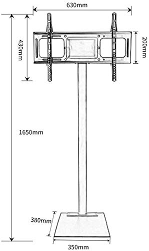 TV Brackets for Wall Mount Tall TV Stand for 65 Inch TV Corner Unit,Black Adjustable Heavy Duty Swivel Universal Floor Stands for for Plasma/LCD/LED OLED TVs