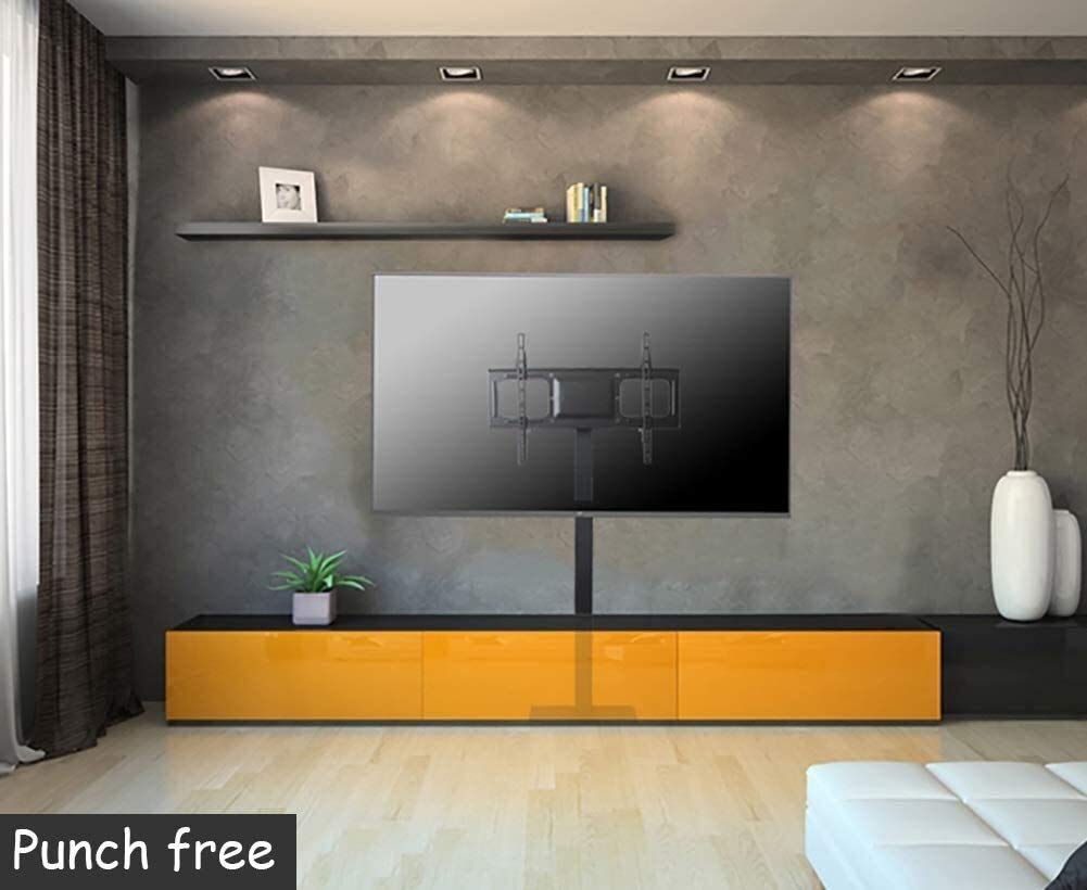 TV Brackets for Wall Mount Tall TV Stand for 65 Inch TV Corner Unit,Black Adjustable Heavy Duty Swivel Universal Floor Stands for for Plasma/LCD/LED OLED TVs