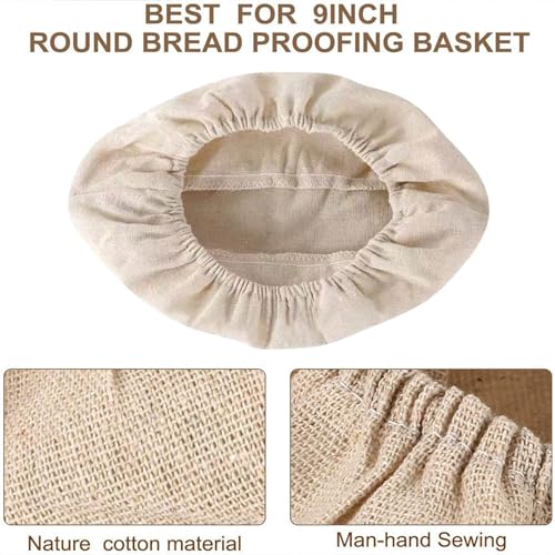 5PCS Round Bread Proofing Basket Cloth Liner,8.3/9.8/11Inch Liner Cloth for Bread Basket,Kitchen Baking Bread Tools (C 11Inch)
