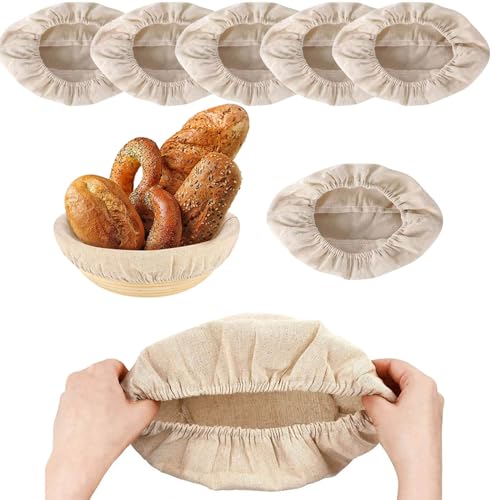 5PCS Round Bread Proofing Basket Cloth Liner,8.3/9.8/11Inch Liner Cloth for Bread Basket,Kitchen Baking Bread Tools (C 11Inch)