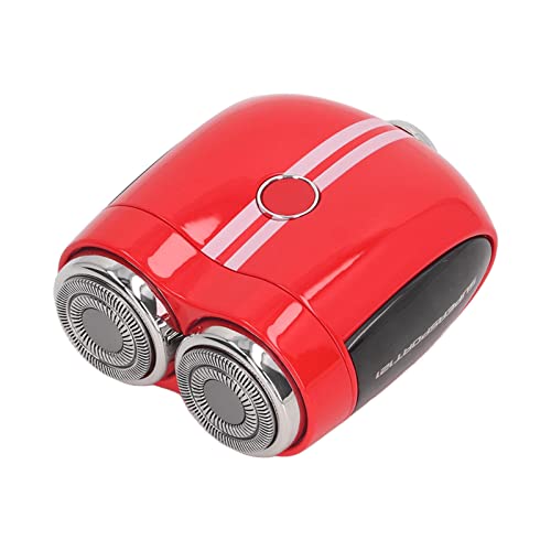 Electric Beard Trimmer, Zinc Alloy Mini Electric Shaver IPX7 Wet and Dry Dual Use for Traveling (Red)