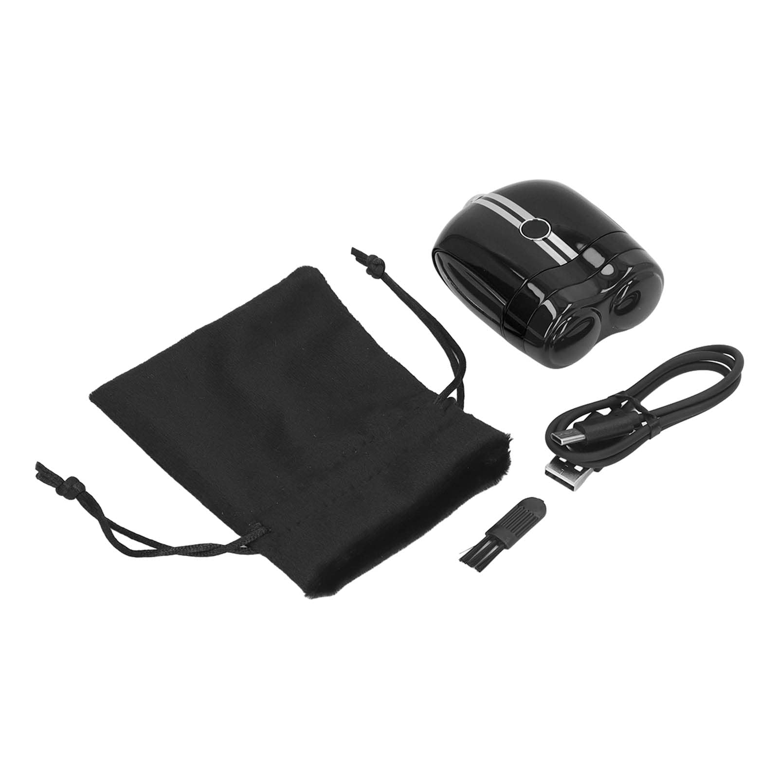 VINGVO Electric Mini Beard Shaver, Type C Charging Wet Dry Dual Use IPX7 Electric Beard Clipper for Travelling (Black)