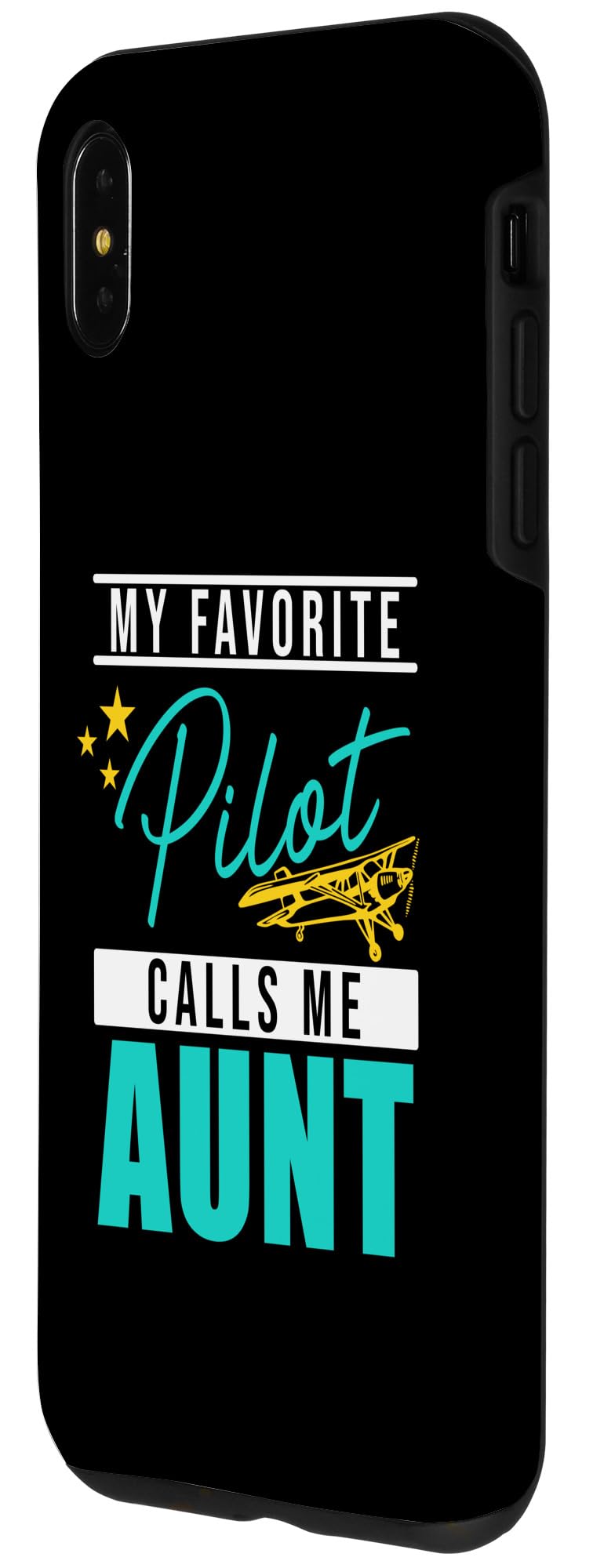 iPhone XS Max Pilot Calls Me Aunt Airplane Aviation Helicopter Graphic Case